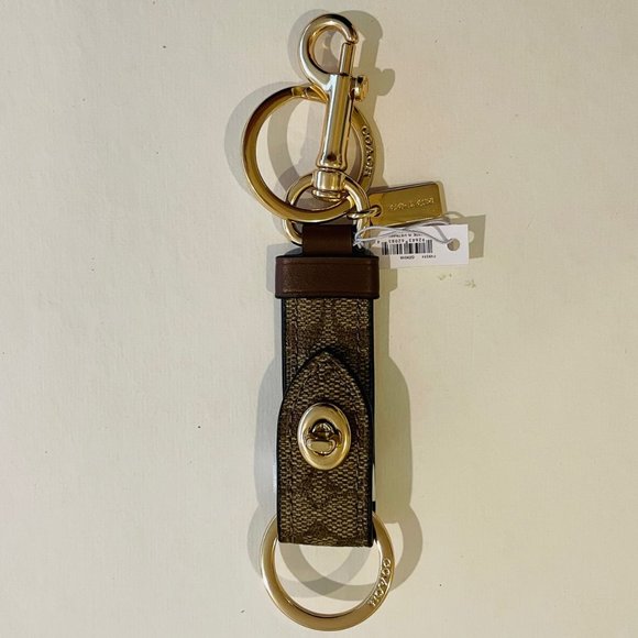 Coach | Accessories | Trigger Snap Bag Charm Key Chain By Coach Khaki ...